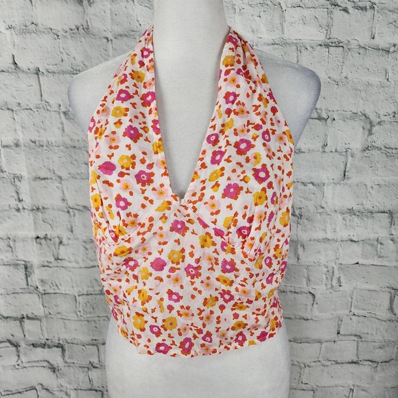 bp | Tops | Bp Top Plus Sz 3x Halter Casual Cropped Floral Acl | Poshmark